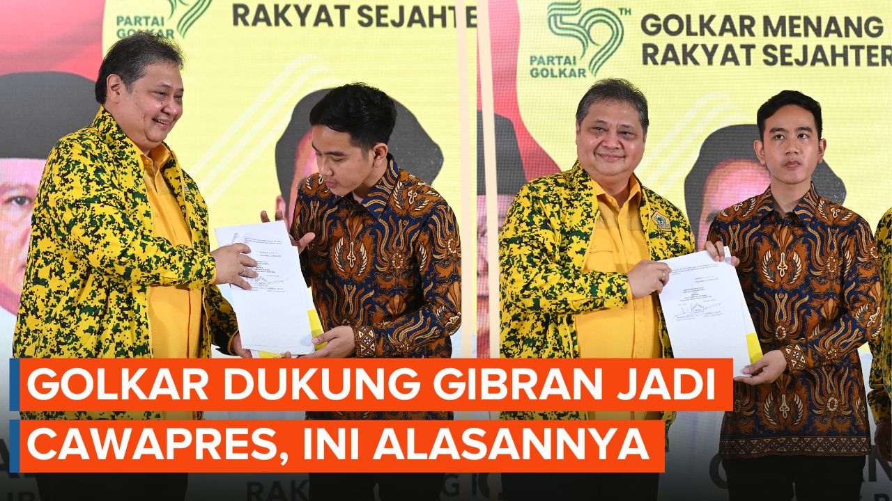 Alasan Golkar Dukung Gibran Jadi Bakal Cawapres Prabowo