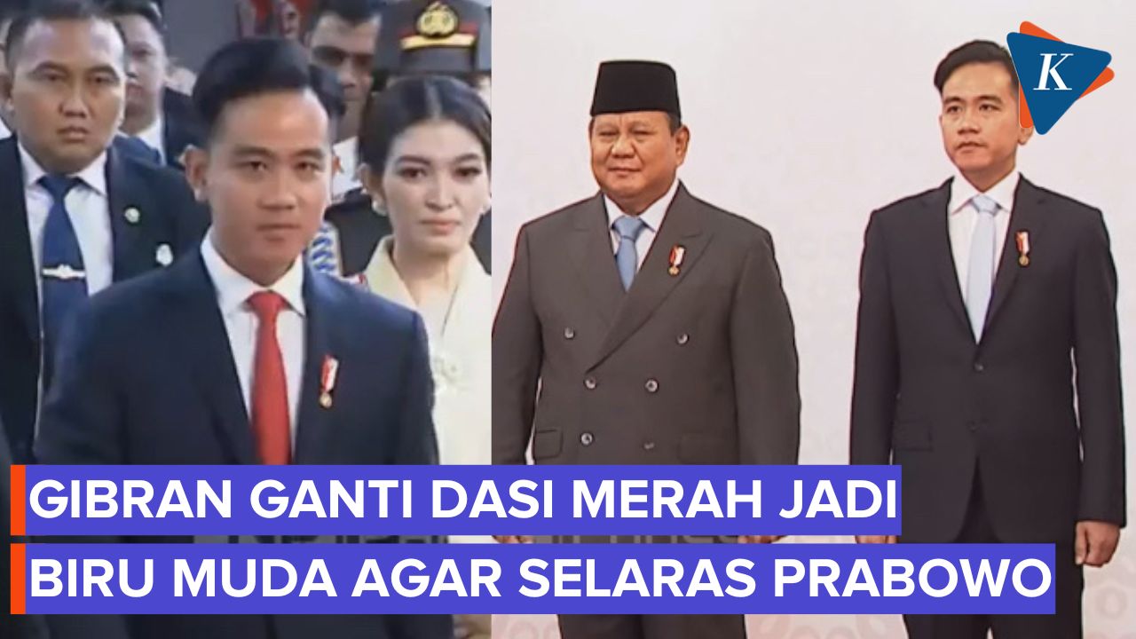 Video: Gibran Ganti Dasi Merah Jadi Biru Selaras Prabowo untuk Foto Bareng di Sidang Tahunan MPR