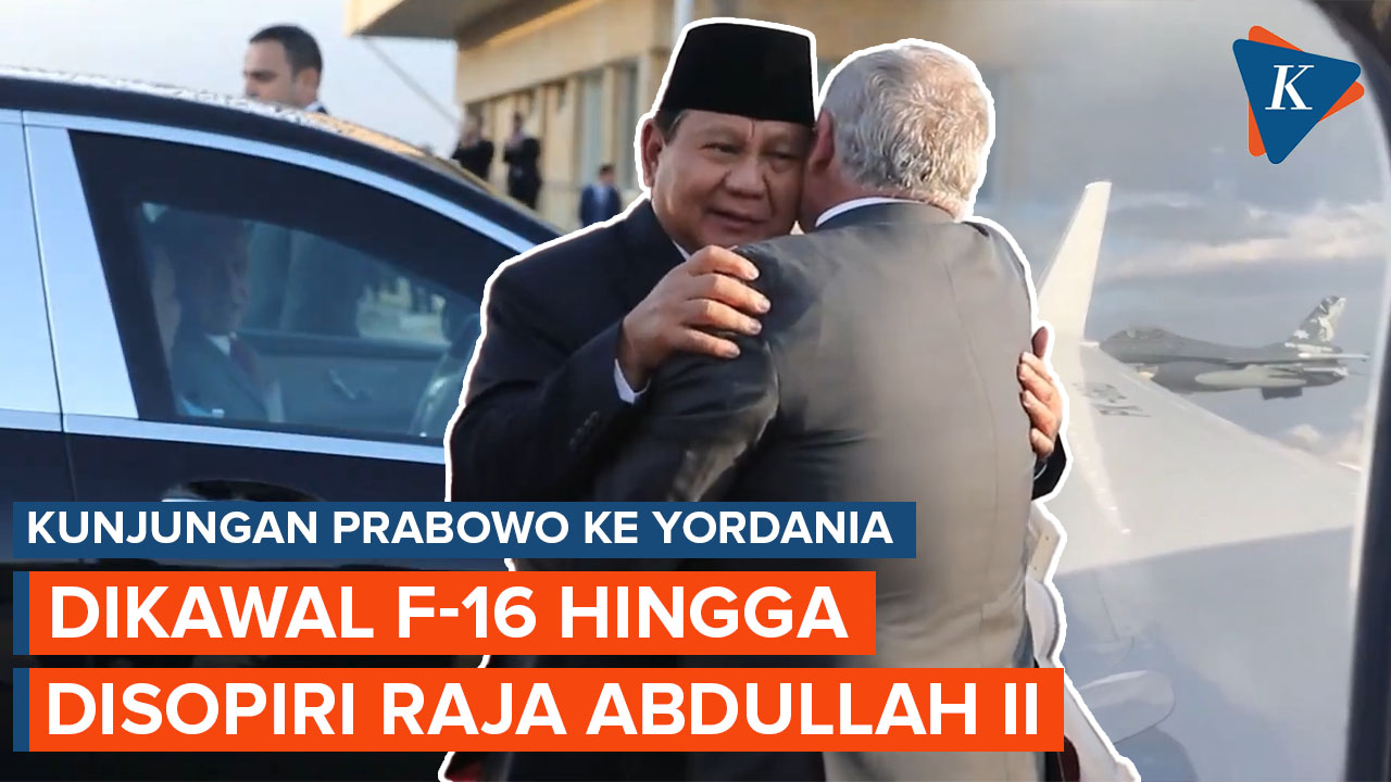 Video: Prabowo ke Yordania, Dikawal Jet Tempur F-16 hingga Disopiri Raja Abdullah II ke Hotel