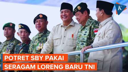Penampakan SBY Berseragam Loreng Baru TNI, Lengkap dengan Baret Bintang 4