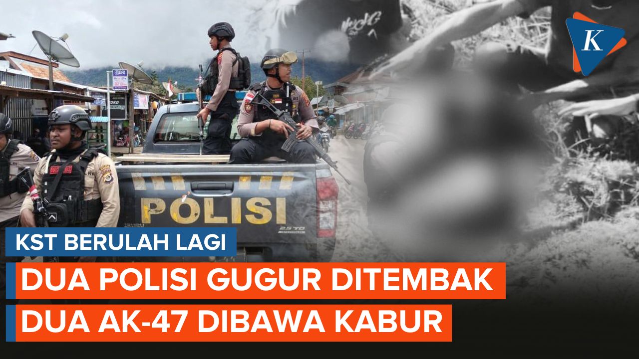 Video: Dua Polisi Gugur Ditembak KST, Dua Senpi AK-47 Ikut Dibawa Kabur