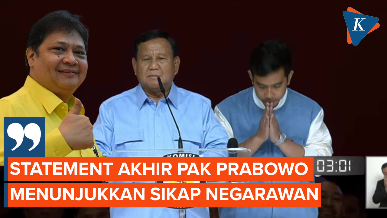Video: Prabowo Minta Maaf ke Anies dan Ganjar Saat Debat, Airlangga ... Video: Prabowo Minta Maaf ke Anies dan Ganjar Saat Debat, Airlangga ...