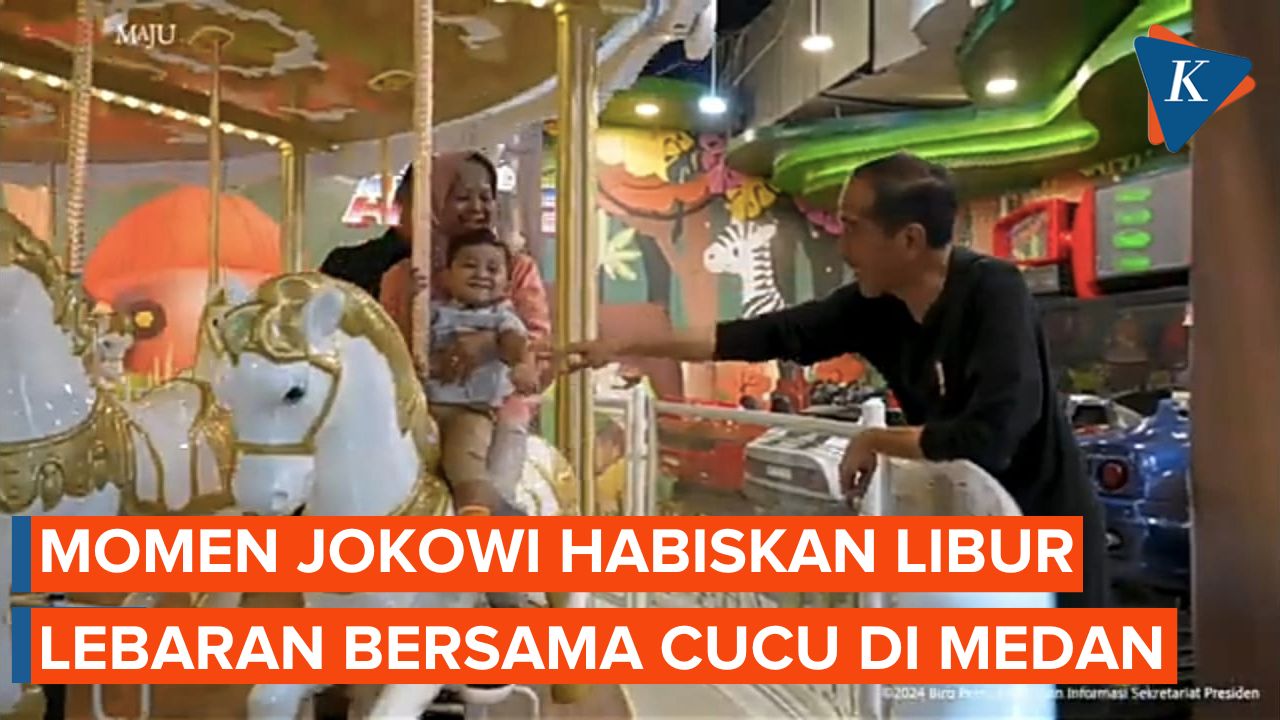 Video: Intip Keseruan Jokowi dan Cucunya saat Habiskan Waktu Bersama di Mal Medan