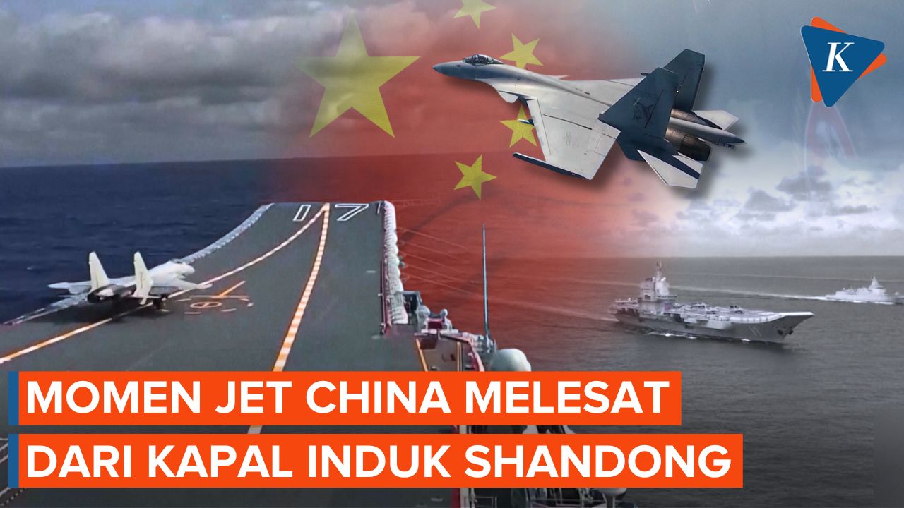 Video: Jet China Melesat dari Kapal Induk Shandong, Usir Pesawat Asing ...