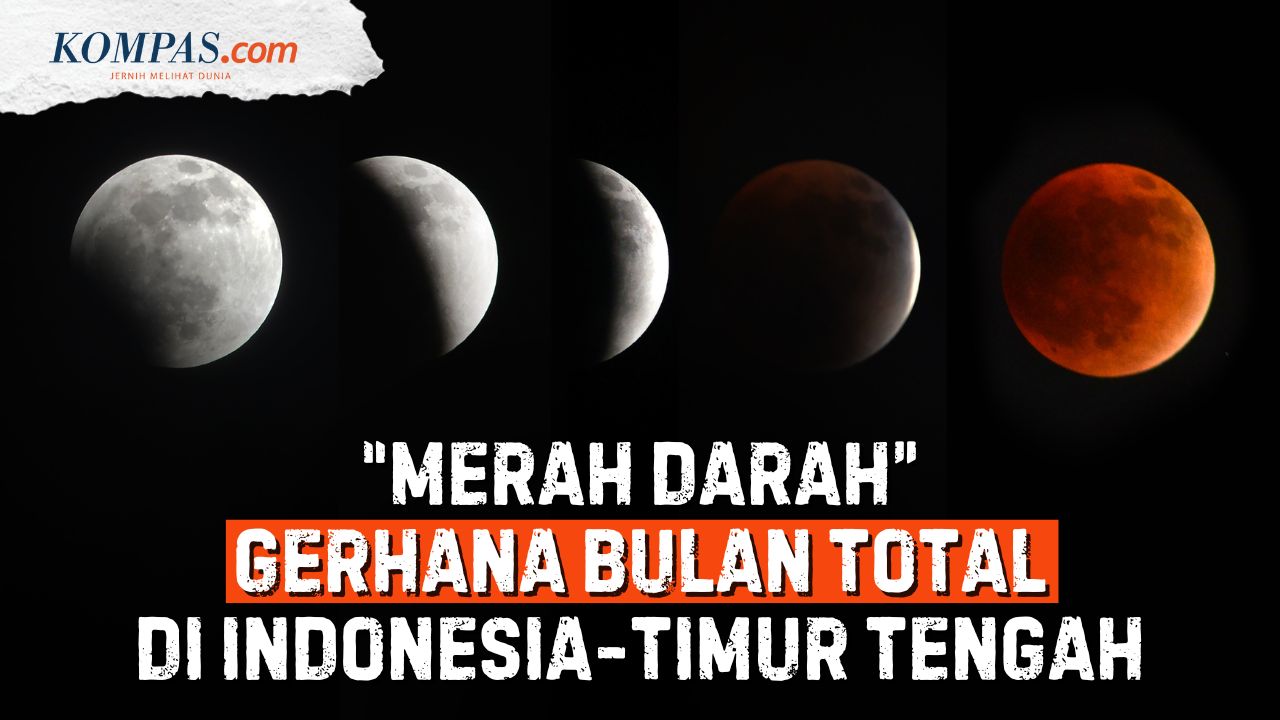 Video: Fase Puncak Gerhana Bulan "Blood Moon" di Timur Tengah dan Indonesia