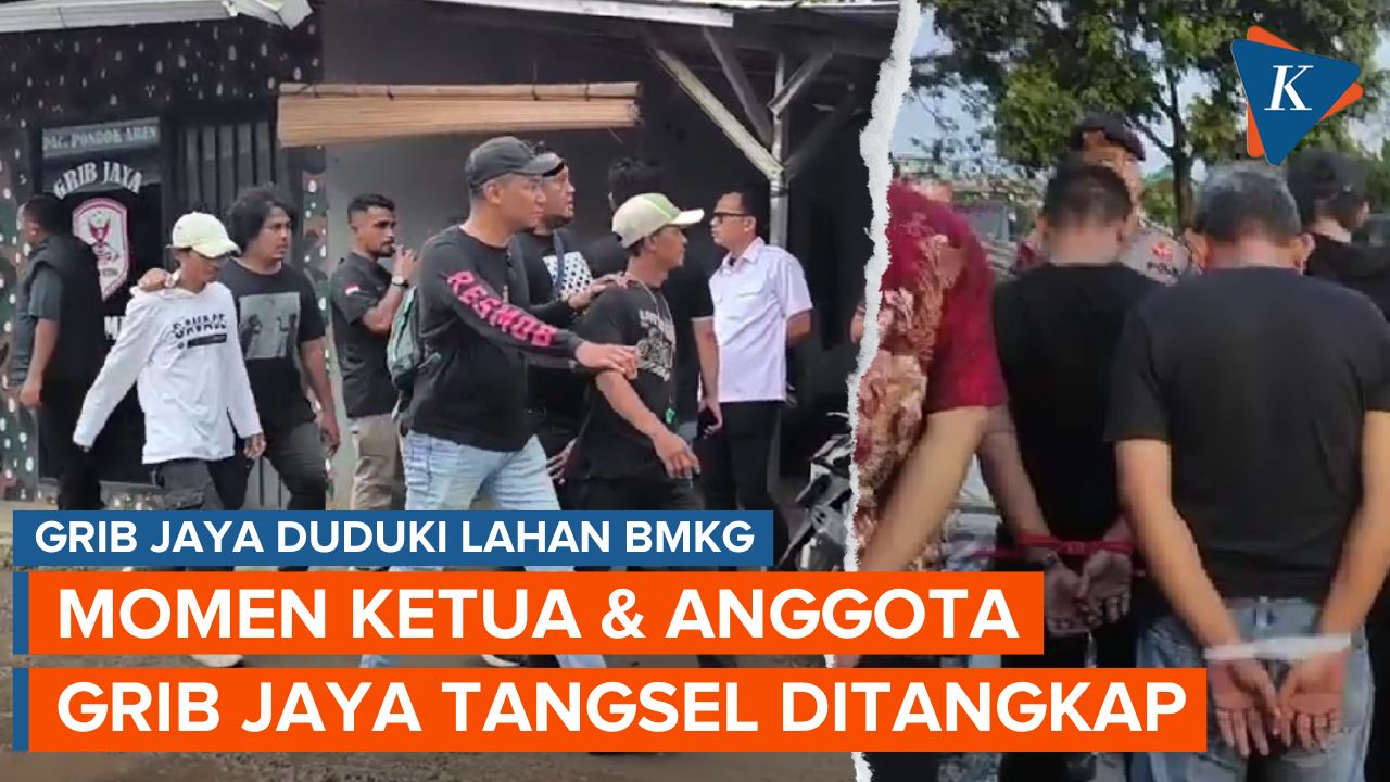 Detik-detik Polisi Tangkap Ketua-Anggota GRIB Jaya Tangsel Buntut Duduki Lahan BMKG
