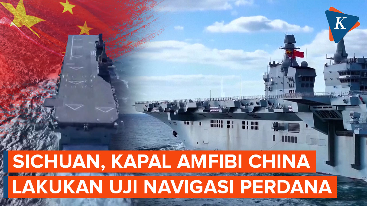 China Berhasil Uji Coba Perdana Kapal Serbu Amfibi Raksasa Pertama di Dunia