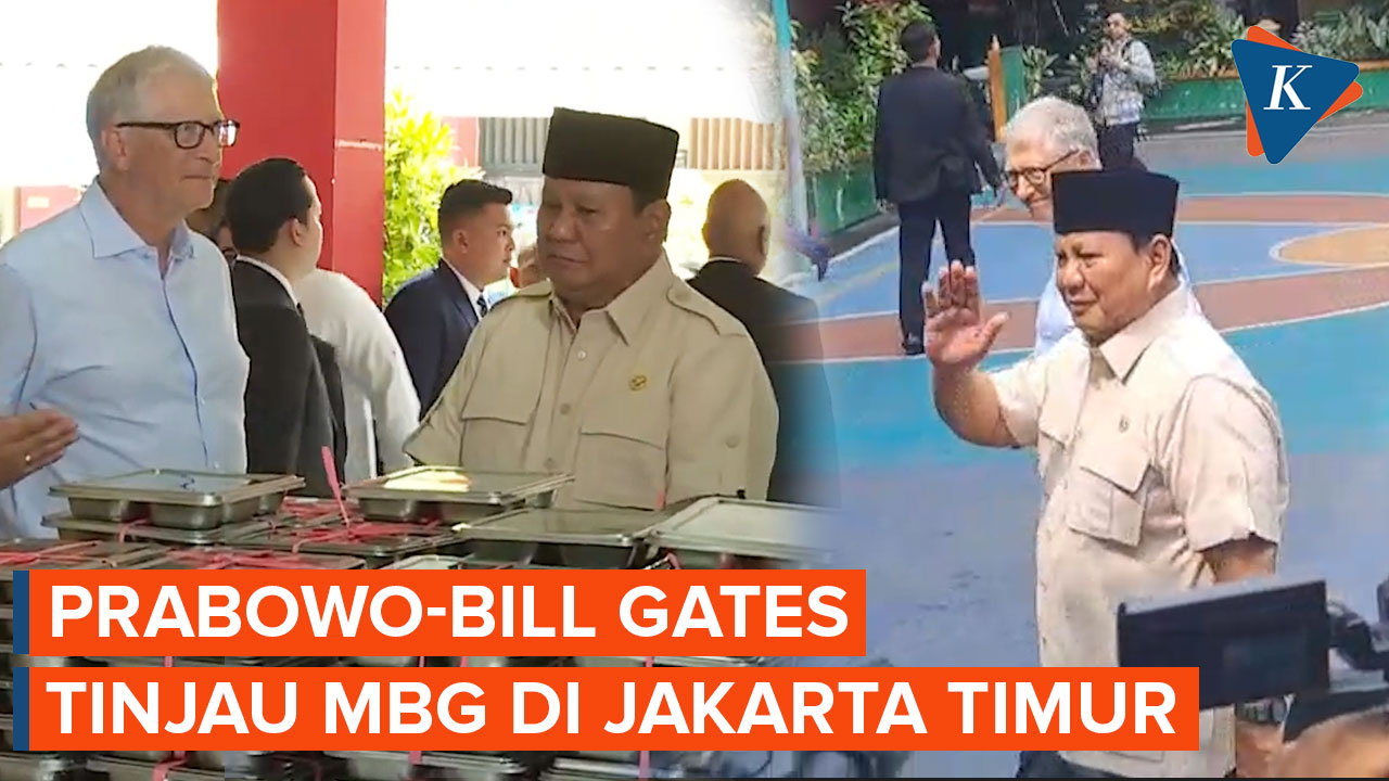 Momen Prabowo dan Bill Gates Tinjau Program MBG di Sekolah