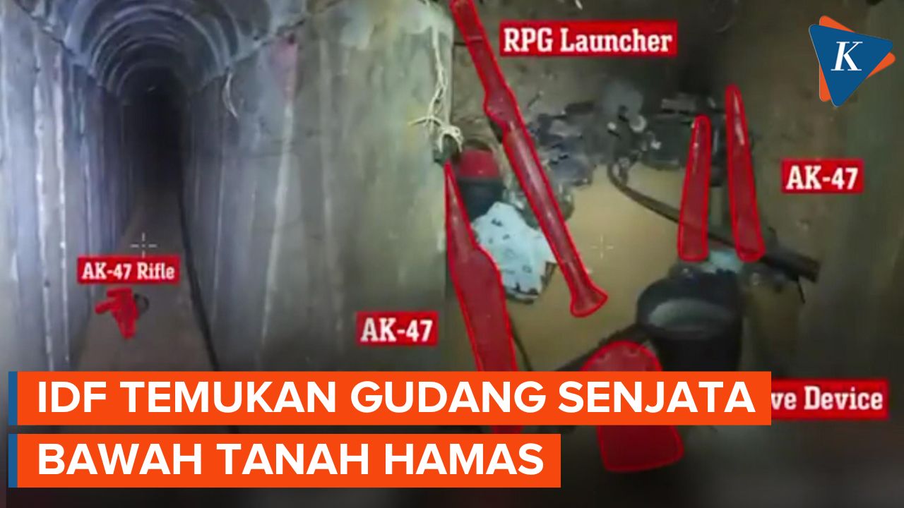 Video: IDF Masuki Terowongan Hamas di Khan Younis, Temukan AK-47 dan RPG