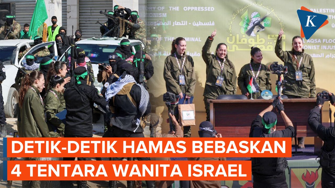 Video: Momen Hamas Bebaskan Sandera 4 Tentara Wanita Israel Video: Momen Hamas Bebaskan Sandera 4 Tentara Wanita Israel