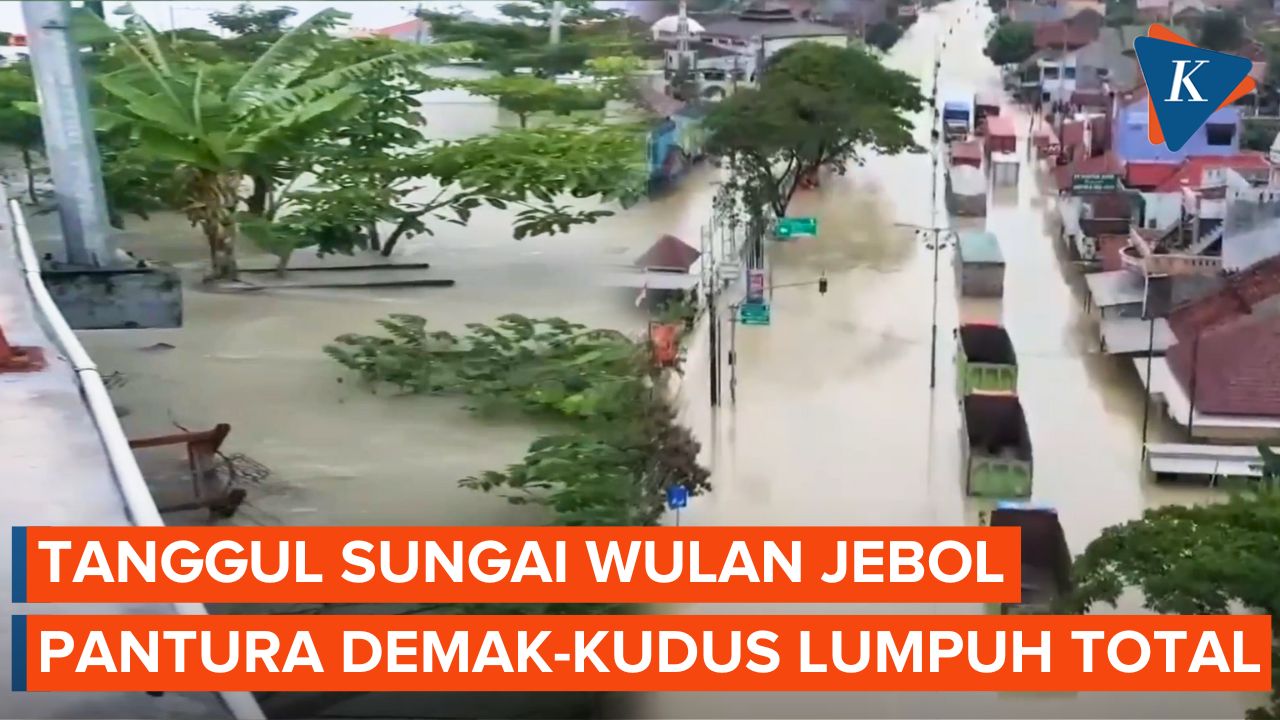 Video: Tanggul Sungai Wulan Demak Jebol, Pantura Demak-Kudus Lumpuh Total