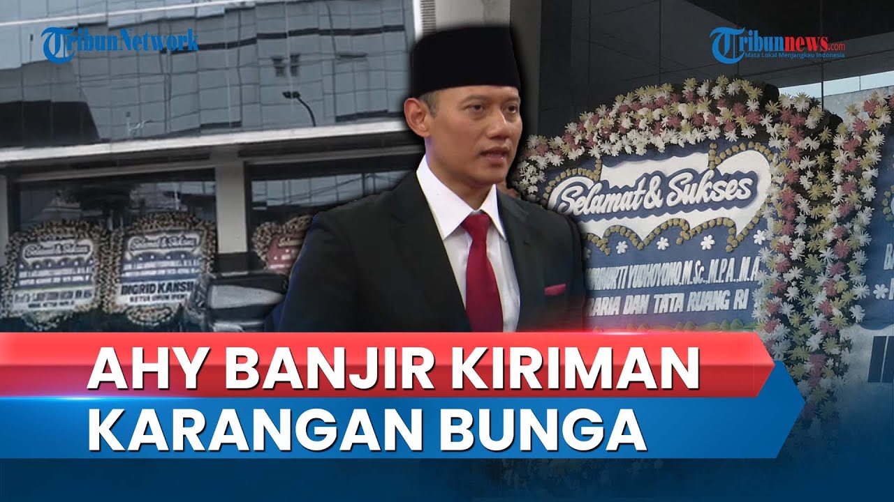 Video: PENAMPAKAN Puluhan Karangan Bunga Berjejer di Depan Kantor ATR ...