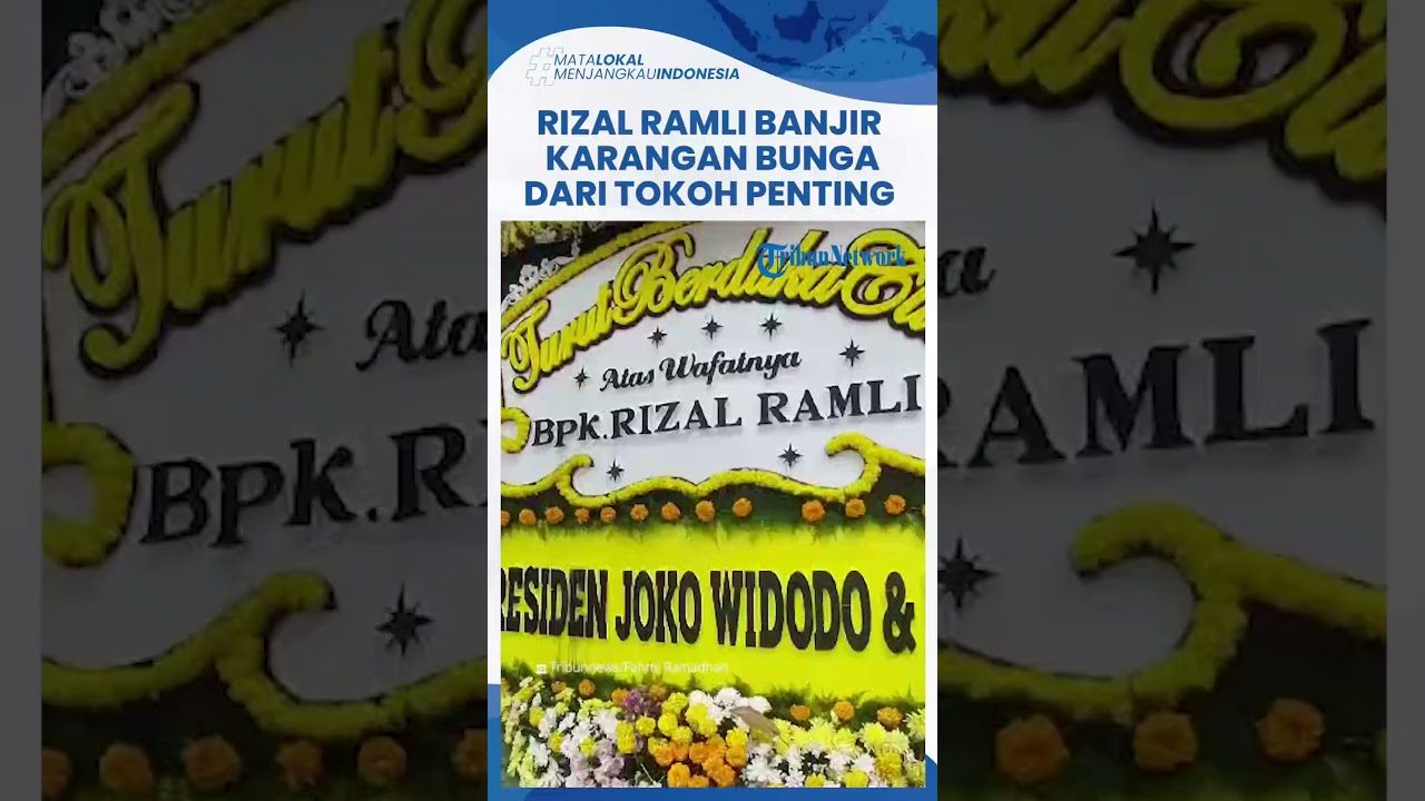 Video: Puluhan Karangan Bunga Membludak di Sepanjang Jalan Rumah Duka ...
