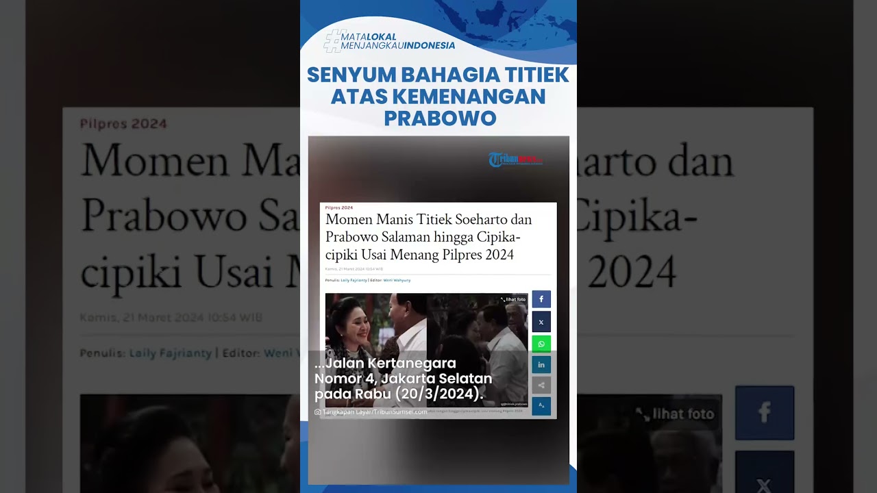 Momen Bahagia Titiek Soeharto Atas Kemenangan Prabowo Jadi Presiden ... Momen Bahagia Titiek Soeharto Atas Kemenangan Prabowo Jadi Presiden ...