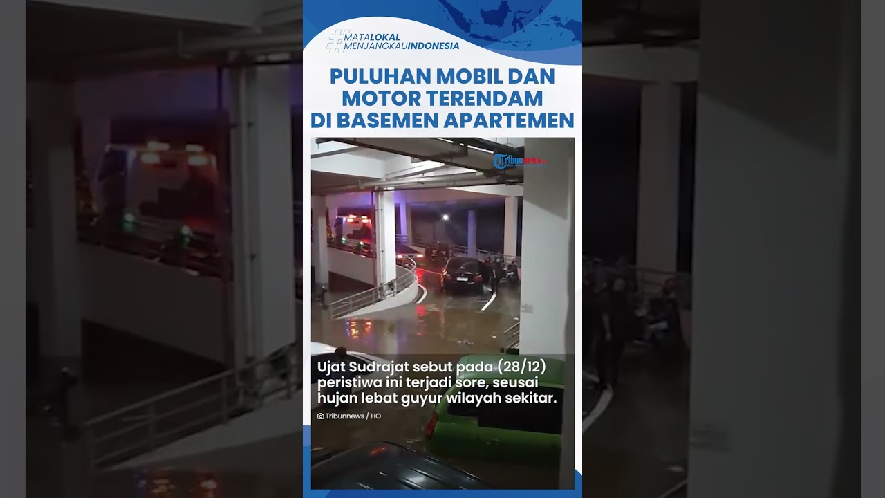 Video: 50 Mobil dan Motor Terendam Banjir Setinggi 1 Meter, BPBD ...