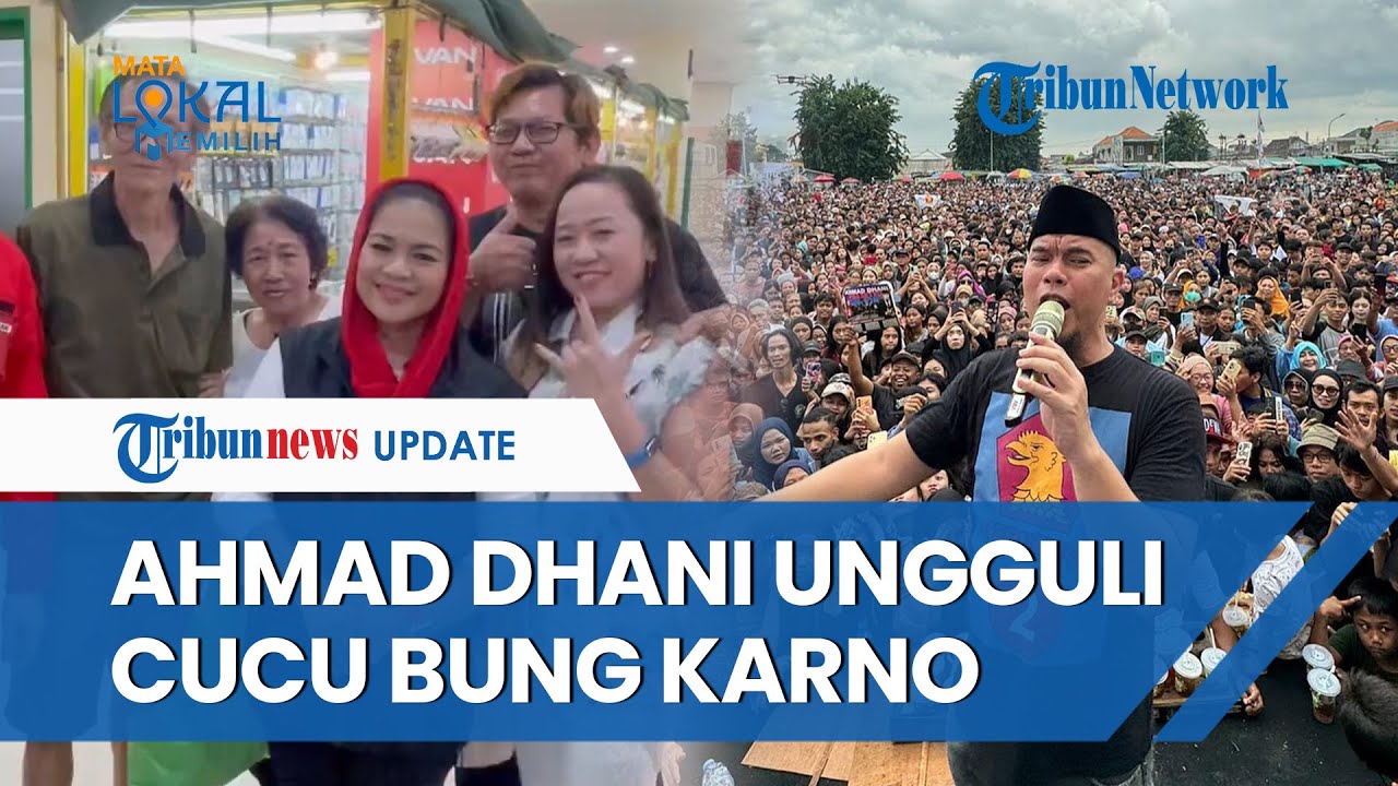 Video: Bertarung di Dapil I Jatim, Pentolan Dewa 19 Ahmad Dhani Ungguli Puti Guntur Soekarno