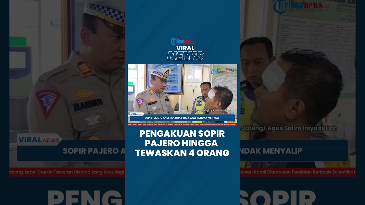 Video: Kepala Sambil Diperban, Begini Pengakuan Sopir Pajero dalam Laka Tragis di Tol Kendal, 4 ...