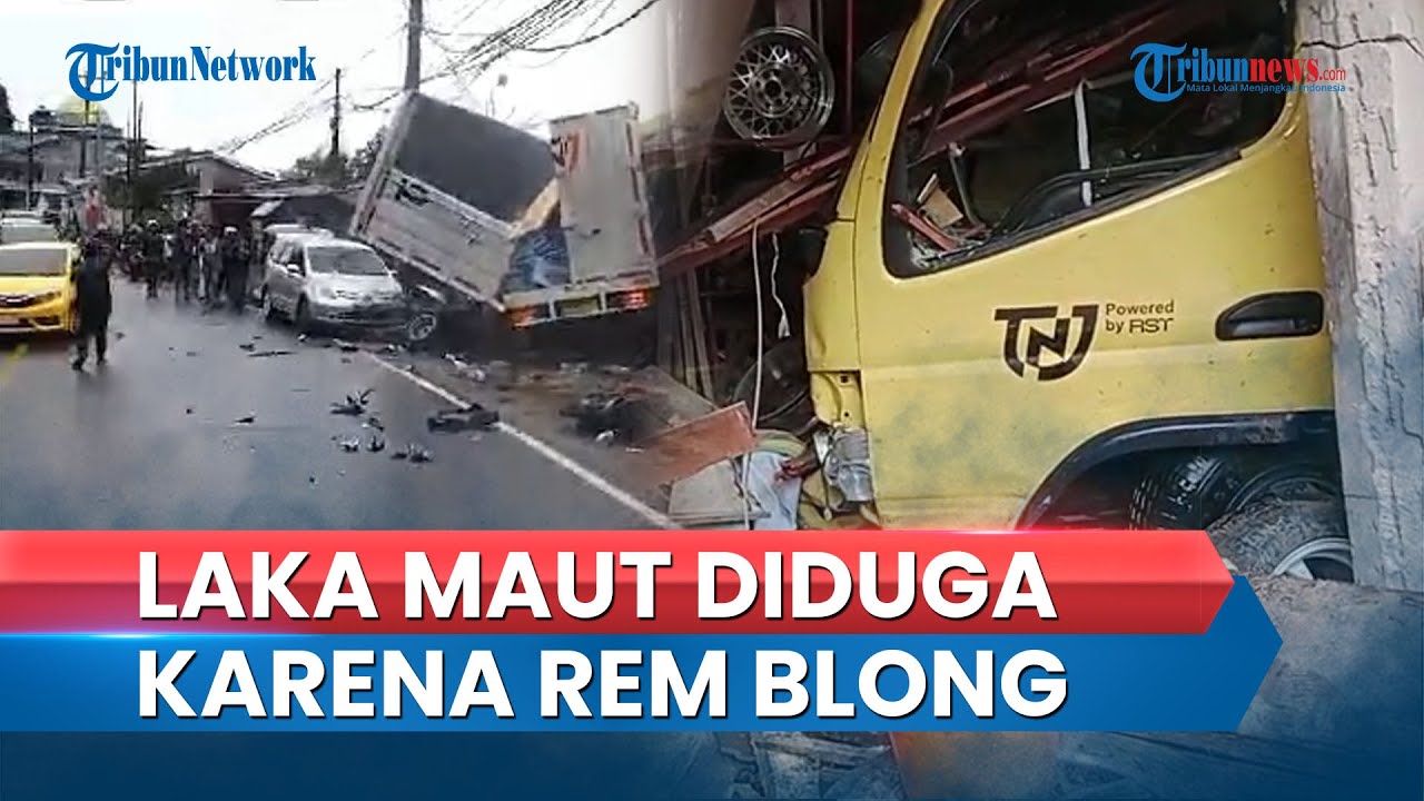Video: Kecelakaan Beruntun 9 Kendaraan di Jalur Puncak hingga Tabrak Bangunan, Diduga karena Rem ...