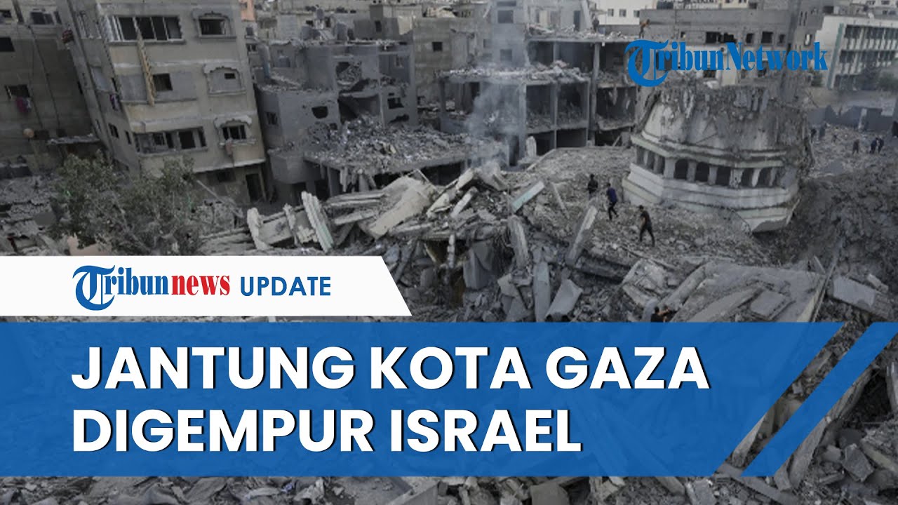 Video: Israel Ngamuk! Jantung Kota Gaza Pusat Pemerintahan & Media ...