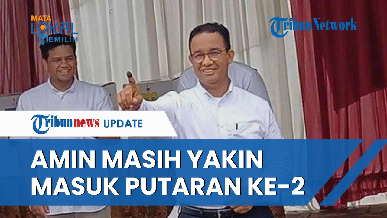 Video: Anies Optimis Masuk Putaran Kedua Pilpres Meski Hasil Quick Count Paslon 02 Lebih dari 50 ...